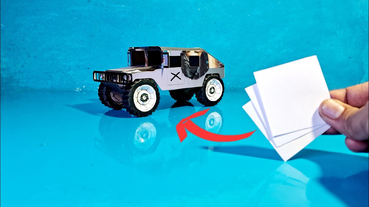 How To Make Paper Army Jeep At Home - YouTube