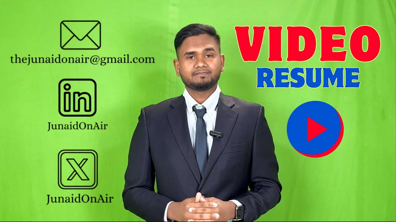 My Creative Video Resume | Junaid Ahmed | Journalism & Media Student at DIU - YouTube