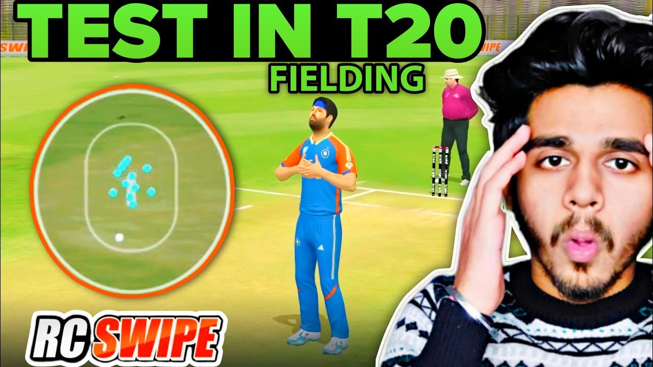 TEST FIELD IN T20 MATCH First Time In History Real Cricket Swipe - YouTube