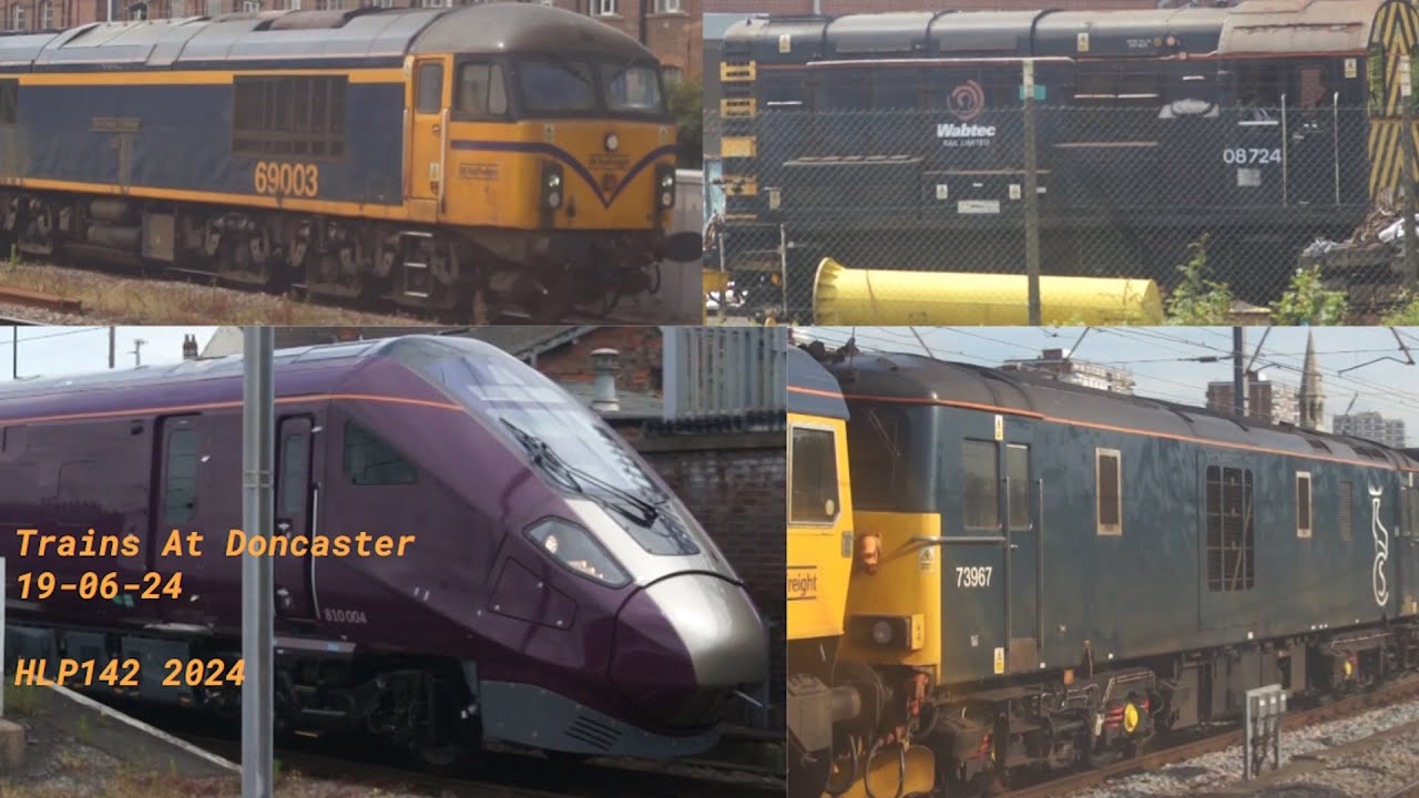 Trains At Doncaster 19-06-24 | Class 810, 153s, 73, 69, 66s, 08 - YouTube
