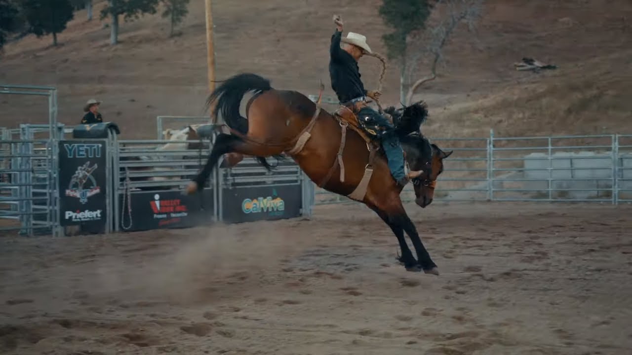 58 Years old Cowboy George Veater on 500 - YouTube