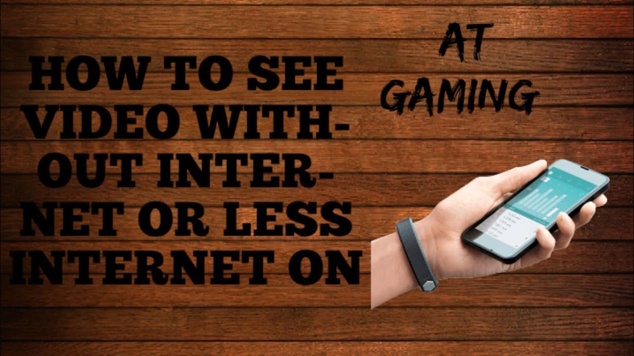 #HOW TO SEE VIDEO'S WITH LESS INTERNET - YouTube