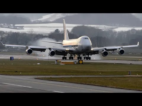 Hard Airplane Landings Compilation - YouTube