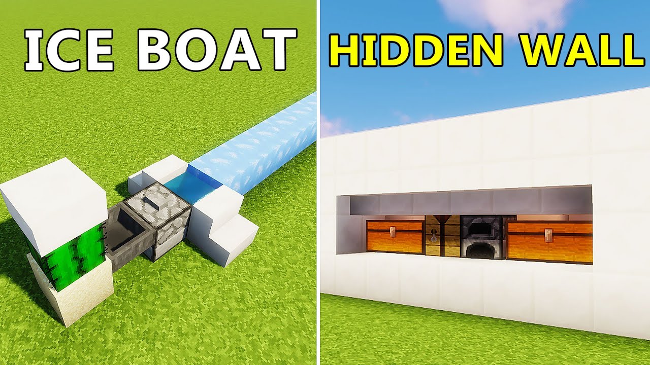 3+ Simple Redstone Build (Ice Boat - Runway) | Minecraft - YouTube