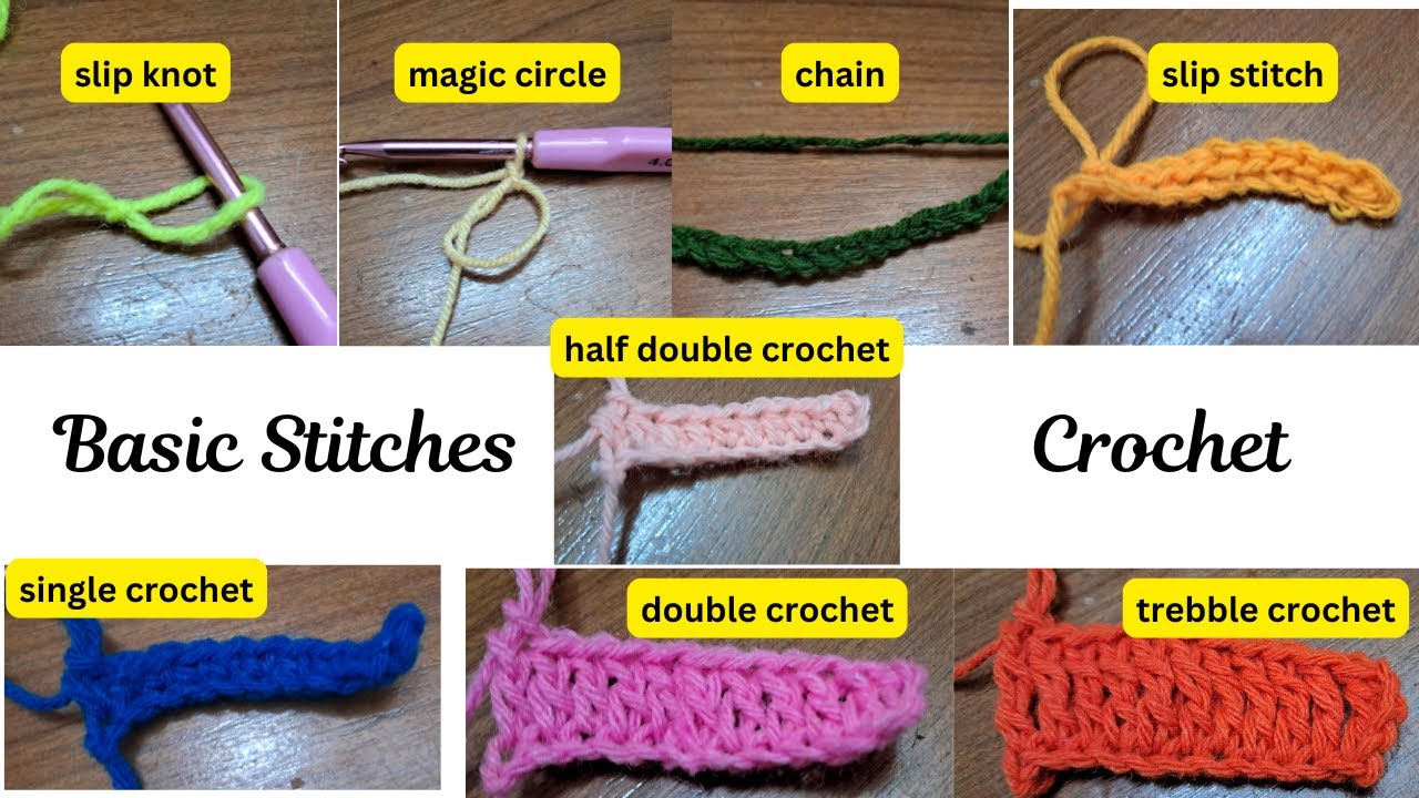Learn the Basic Stitches of Crochet for Beginners | Step by Step ...