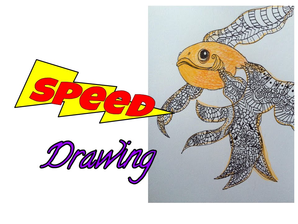 Zentangle Fish Speed-Drawing! - YouTube