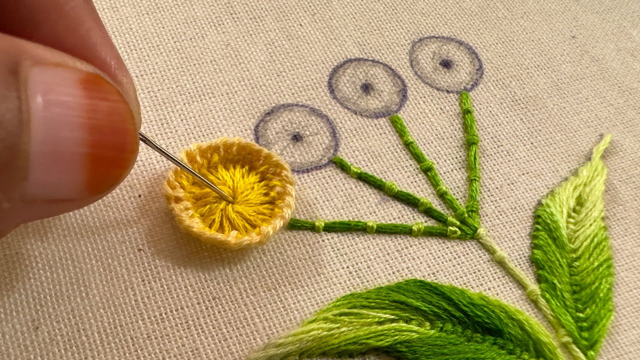 Easy & beautiful flower design|hand embroidery video|embroidery ...