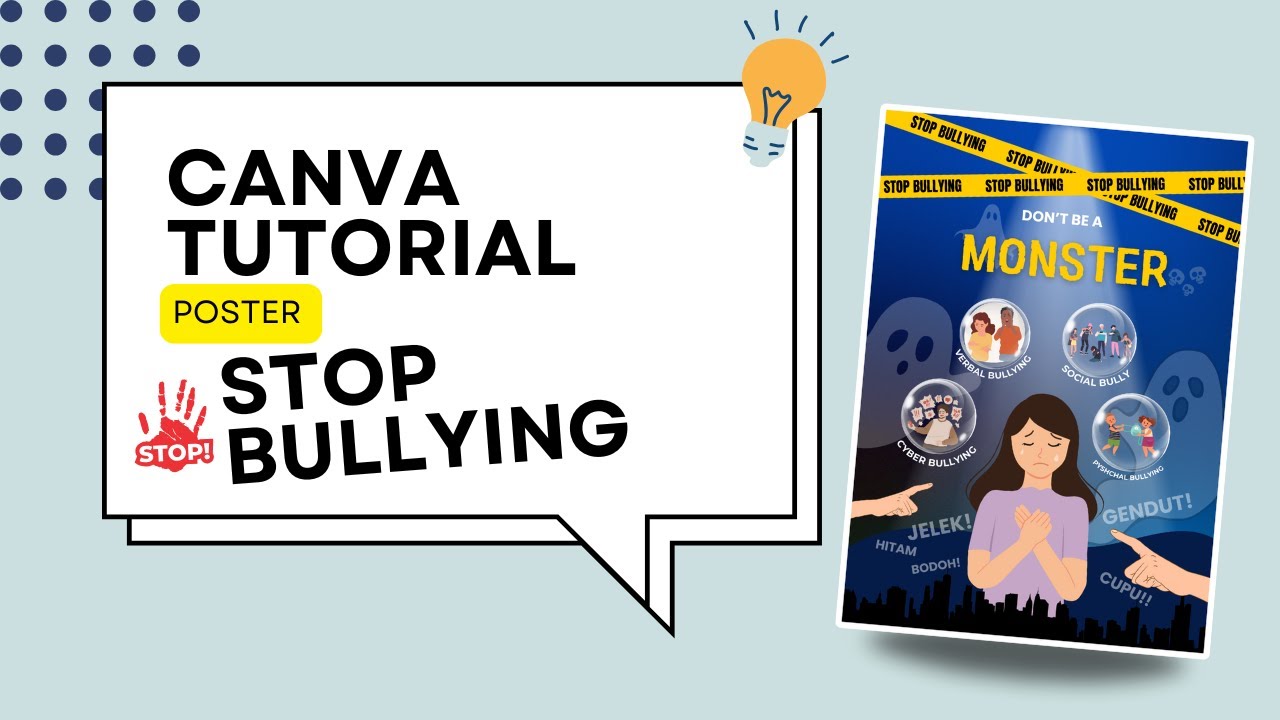 Tutorial Bikin Poster dengan Canva : Stop Bullying - YouTube