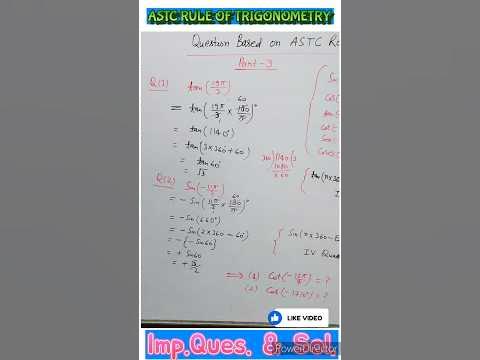 ASTC Rule/Ques.based on ASTC Rule of trigonometry Class 10th &11th😯 # ...