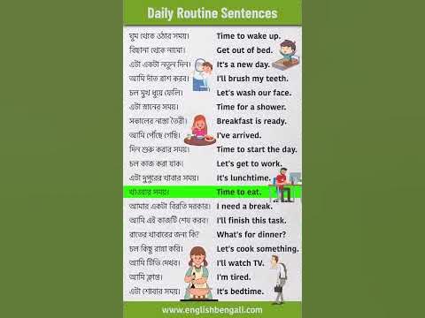 Daily Routine Sentences for beginners #shorts #learnenglish # ...