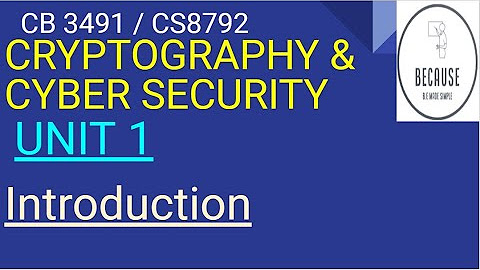 Cryptography and Network Security(CB3491) - YouTube