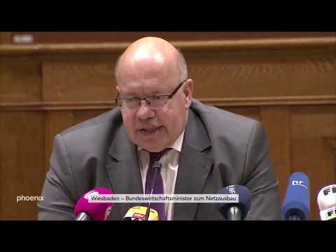 Netzausbau: Bundeswirtschaftsminister Peter Altmaier (CDU) in Wiesbaden am 08.02.19