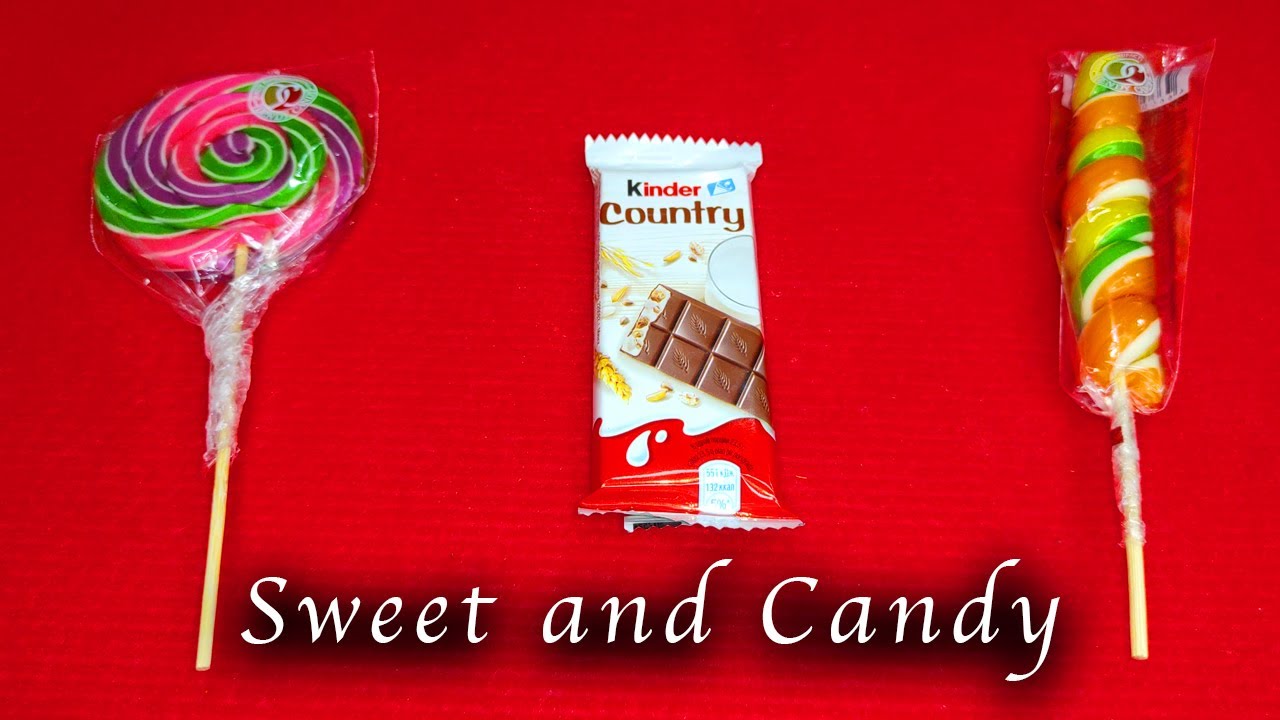 Opening Kinder Country| ASMR | Candy and Lollipop | Satisfying and ...