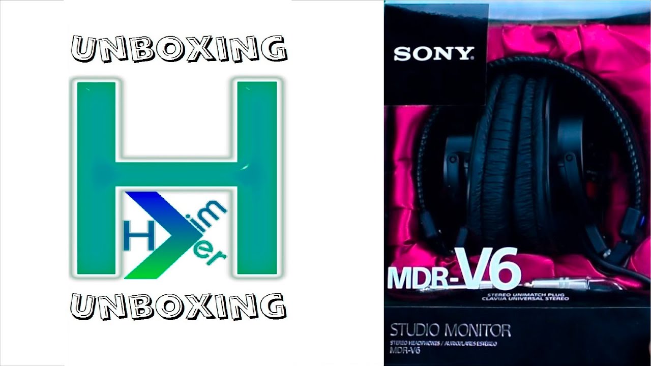 Sony MDR-V6 Studio Monitor Stereo Headphones Unboxing - YouTube