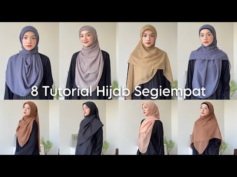 8 Tutorial Hijab Segiempat Menutup Bagian Dada Lebaran/ Buka Bersama
