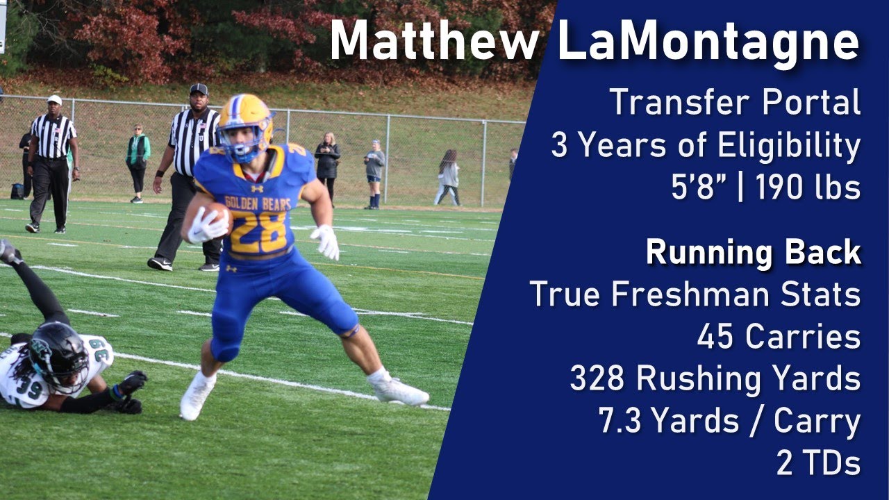 Matthew LaMontagne | Running Back | Game Film - YouTube