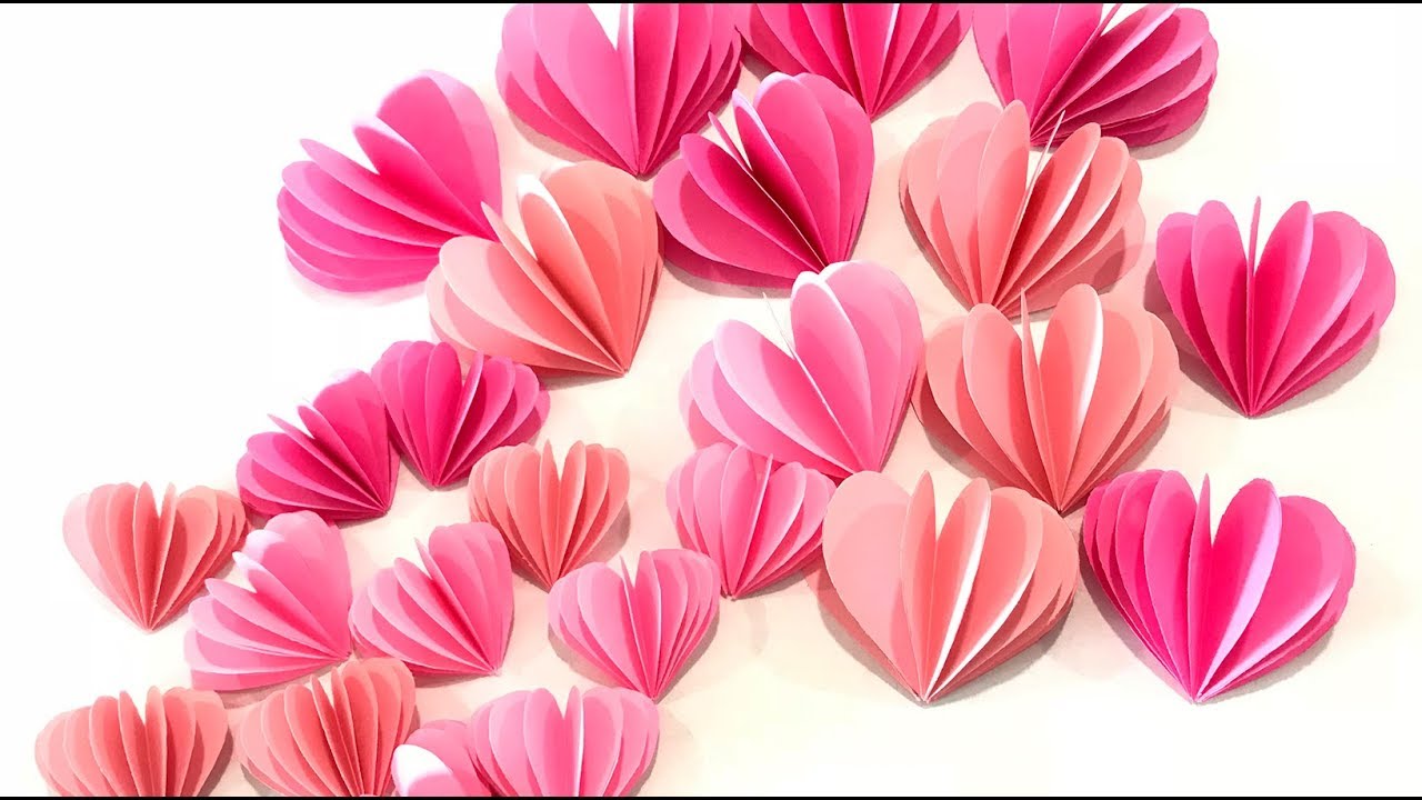 DIY Wall Hanging【Paper Heart Wall Hanging】 - YouTube