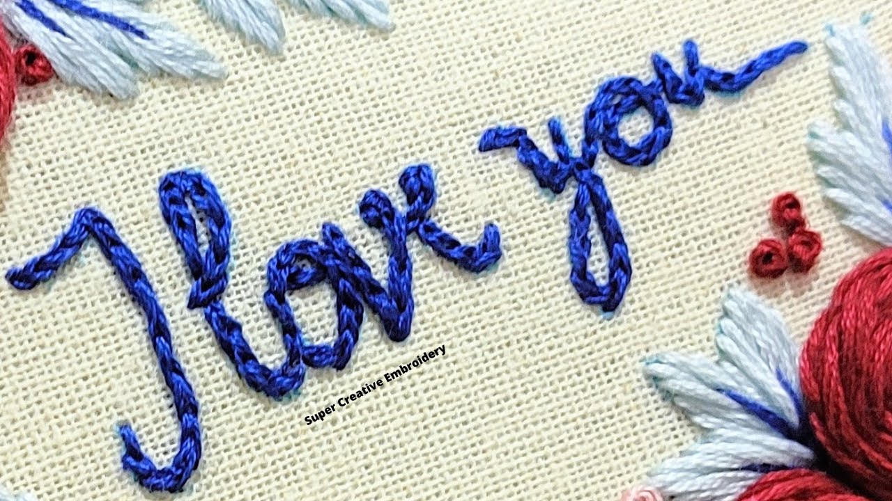 How to embroider letters by Hand with Split Back Stitch // Basic ...