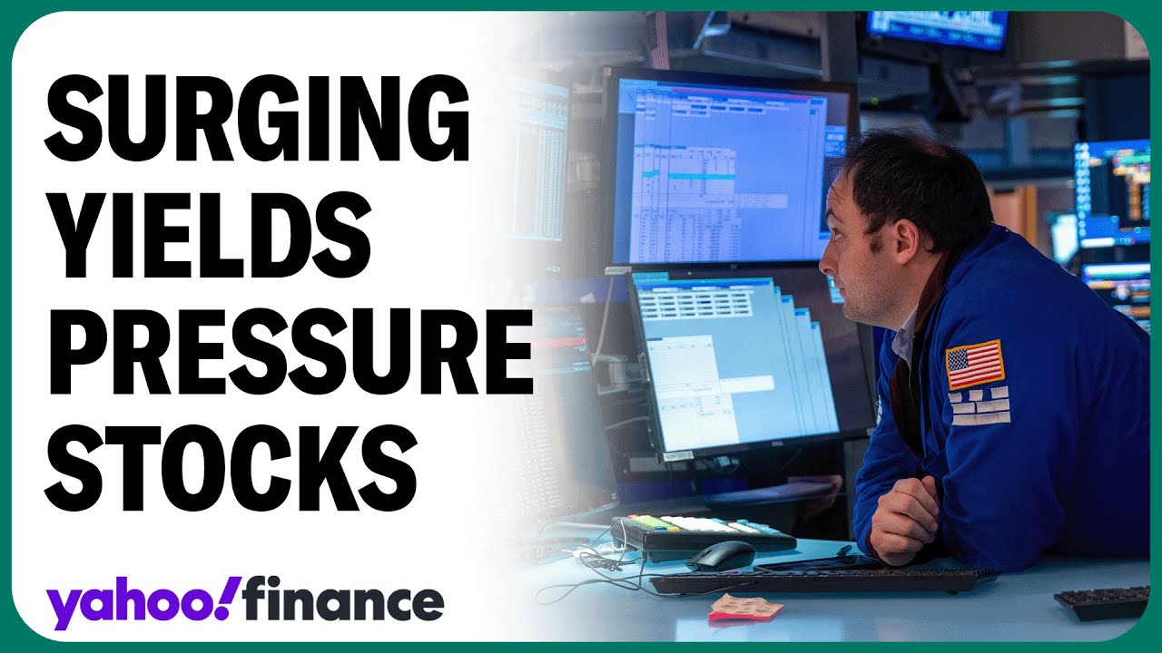Stocks under pressure as rising yields challenge market - YouTube