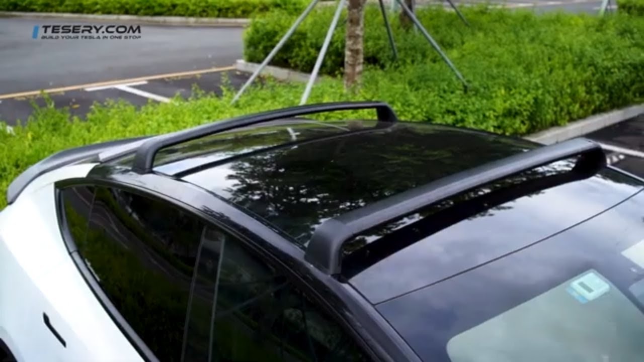 How To Install the Tesla Model Y Roof Rack Crossbars - YouTube
