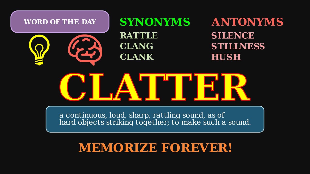 Clatter: The Word for a Loud Rattling Sound 🍽️ A Sharp, Onomatopoeic ...