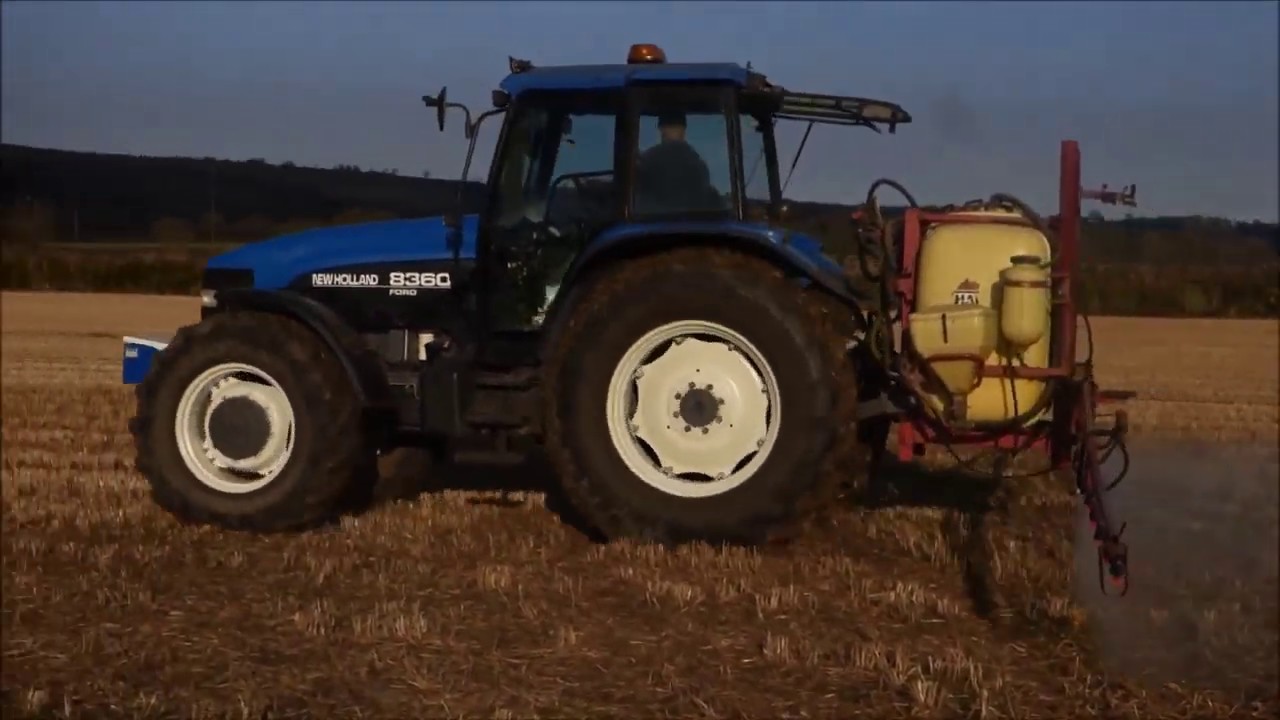 New Holland Ford 8360 Tractor With Crop Spraying - YouTube