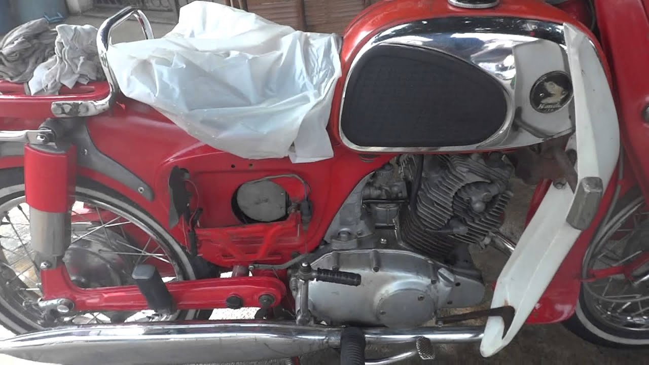 Honda benly C95 original red paint low handlebar style with German ...