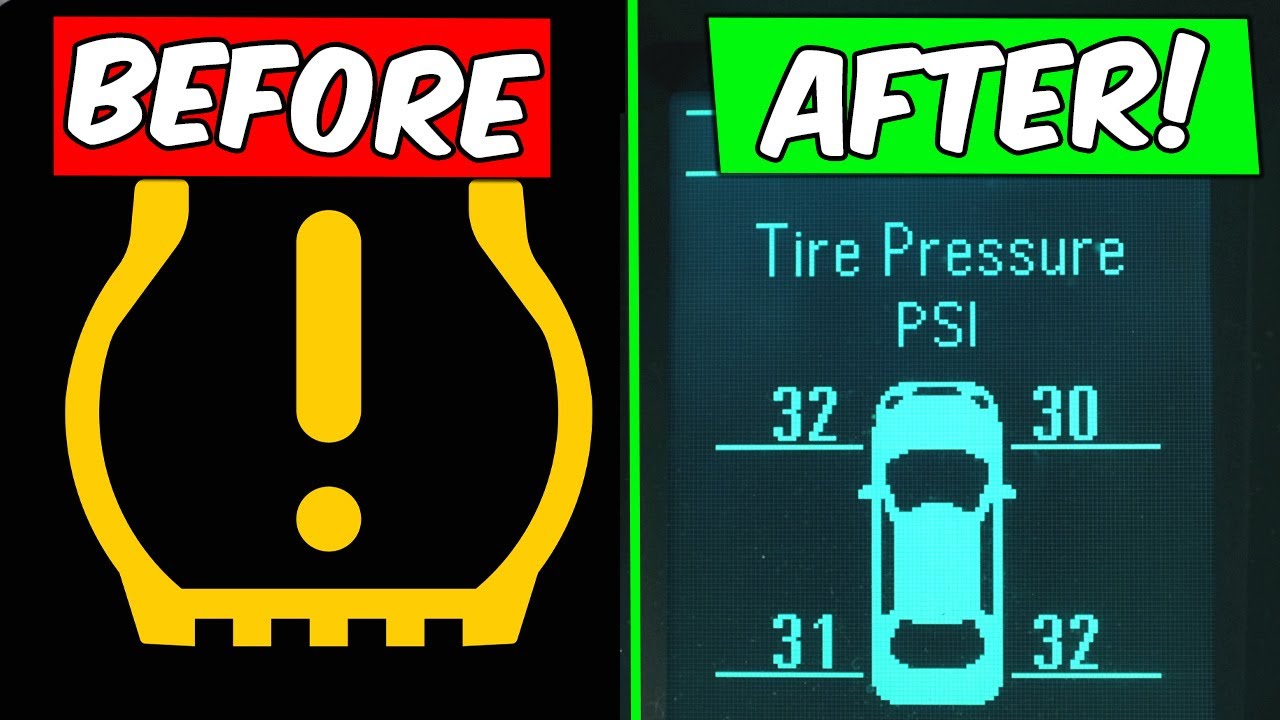 How to see tire pressure for each wheel in car - YouTube