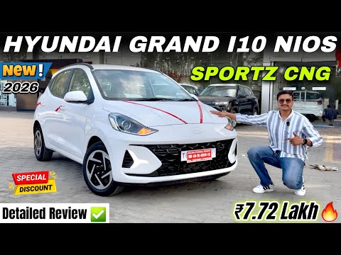 Hyundai Grand i10 Nios Sportz CNG 2026 Detailed Review ✅ | Grand i10 Best Varient Price & Features 🔥