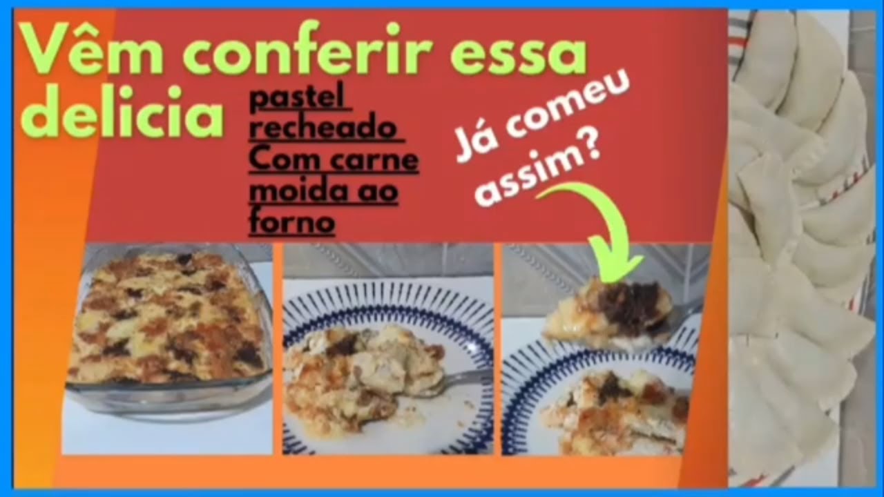 PASTEIS RECHEADOS COM CARNE MOÍDA NO FORNINHO - Receitas - Jorge Soares ...