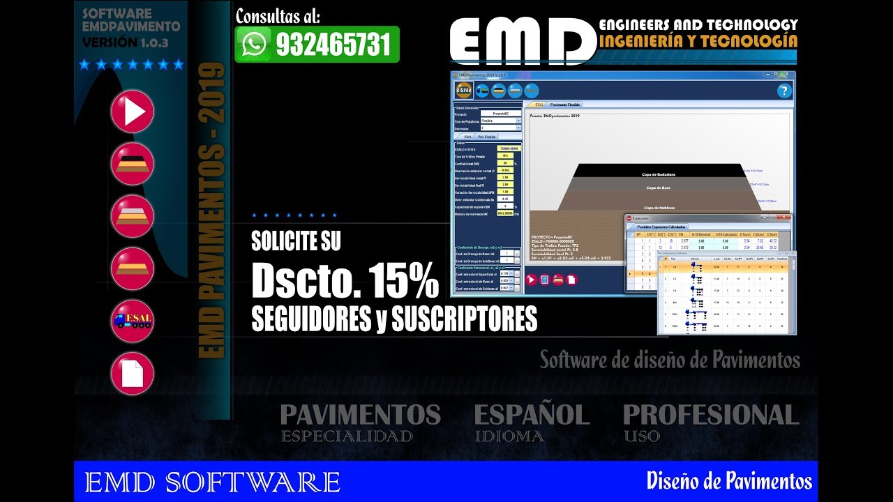 EMD Pavimentos 2019 - Software de Diseño de Pavimentos - YouTube