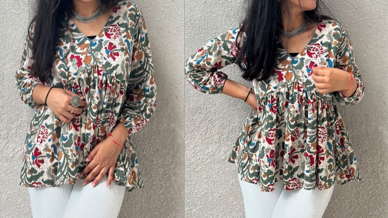 ट्रेंडी 🔥आलिया कट कुर्ती कटिंग और सिलाई/आलिया कट शॉर्ट कुर्ती/आलिया ...