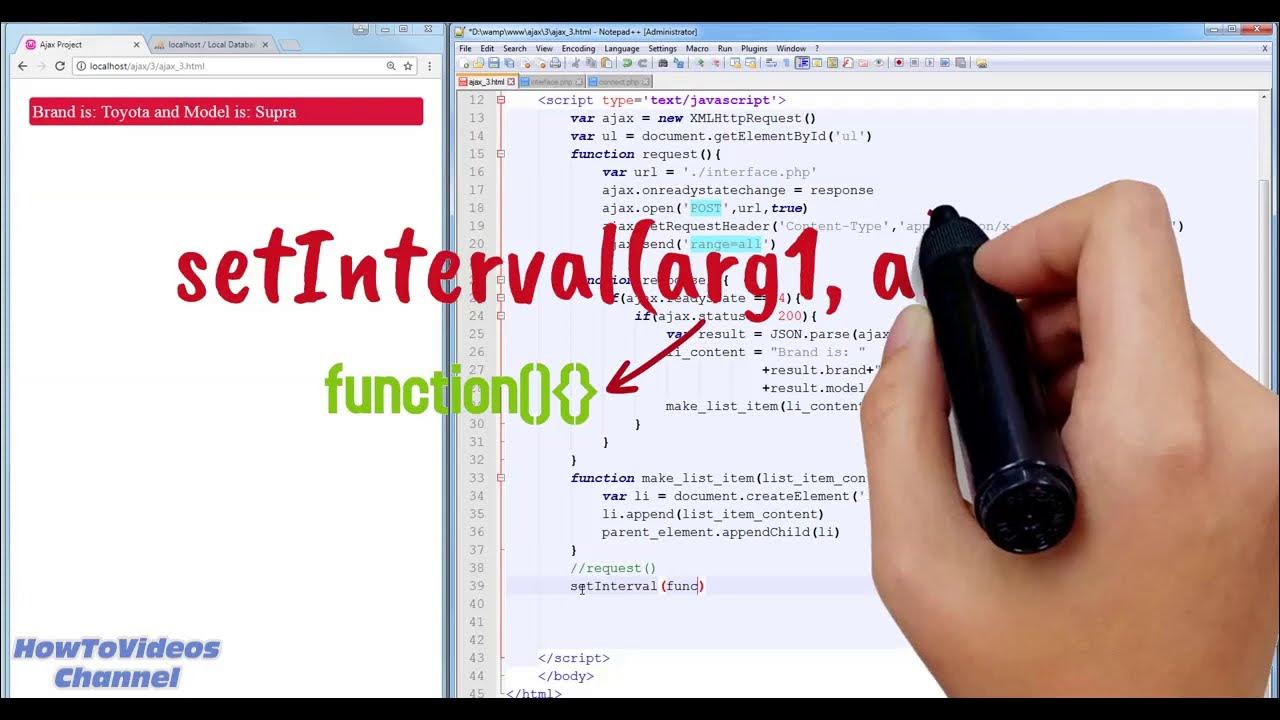 Receiving Ajax responses | Sending requests using GET | Connecting Ajax ...