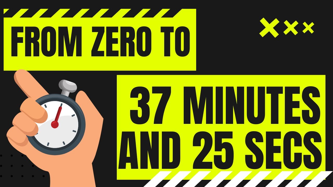 TIMER ! from 0 to 37 min and 25 secs in minutes and seconds / 37' 25 ...