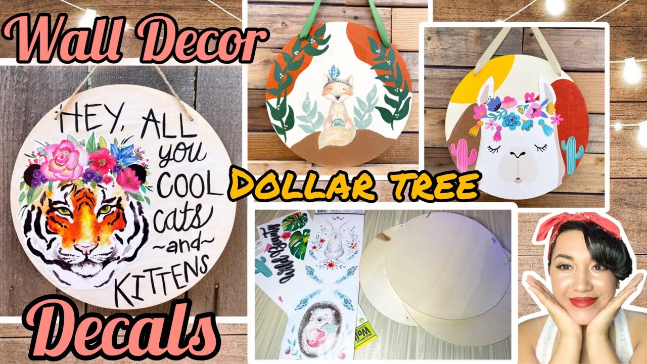 Dollar Tree Wall Decals - Wall Hanging Home Decor Signs - YouTube