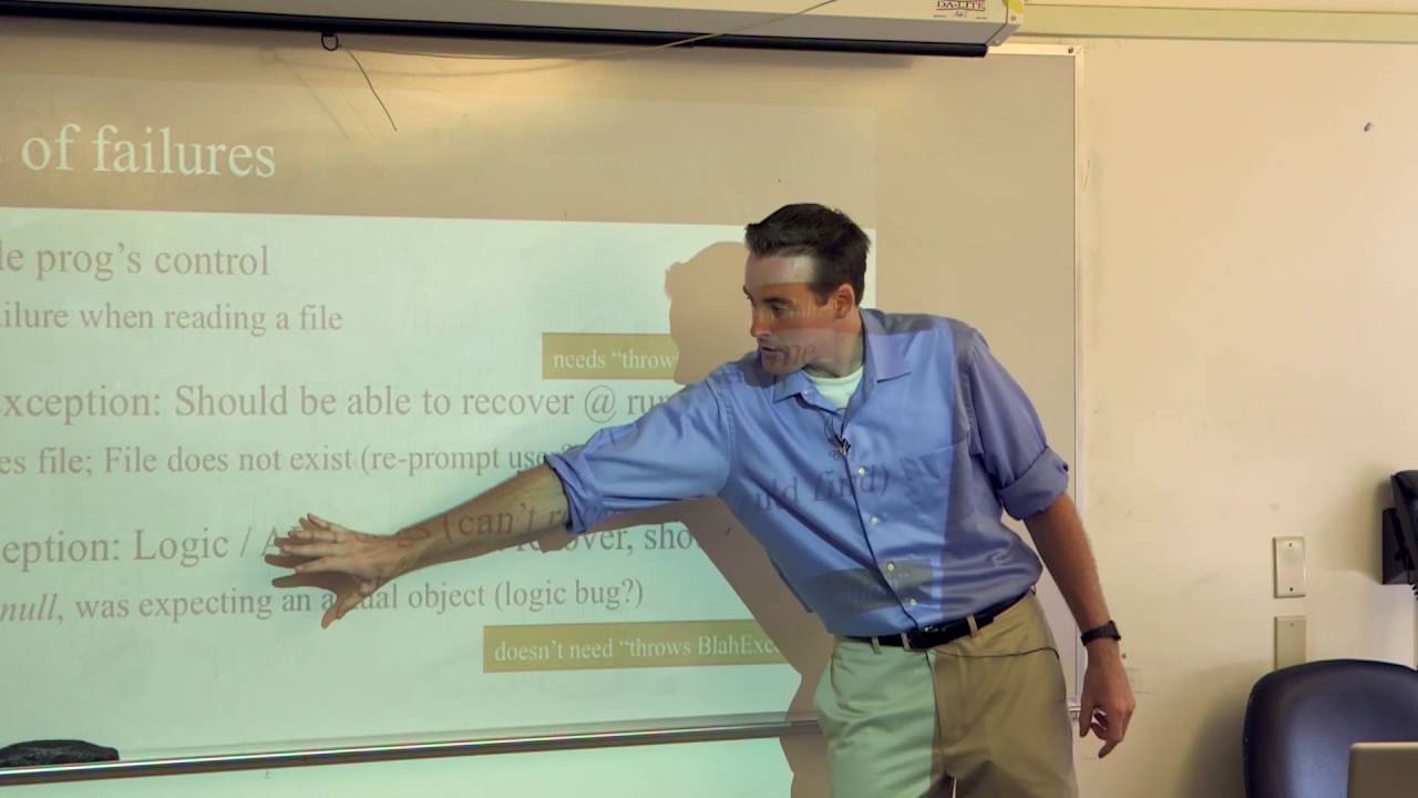 Example lecture: Java Programming: Exceptions - YouTube