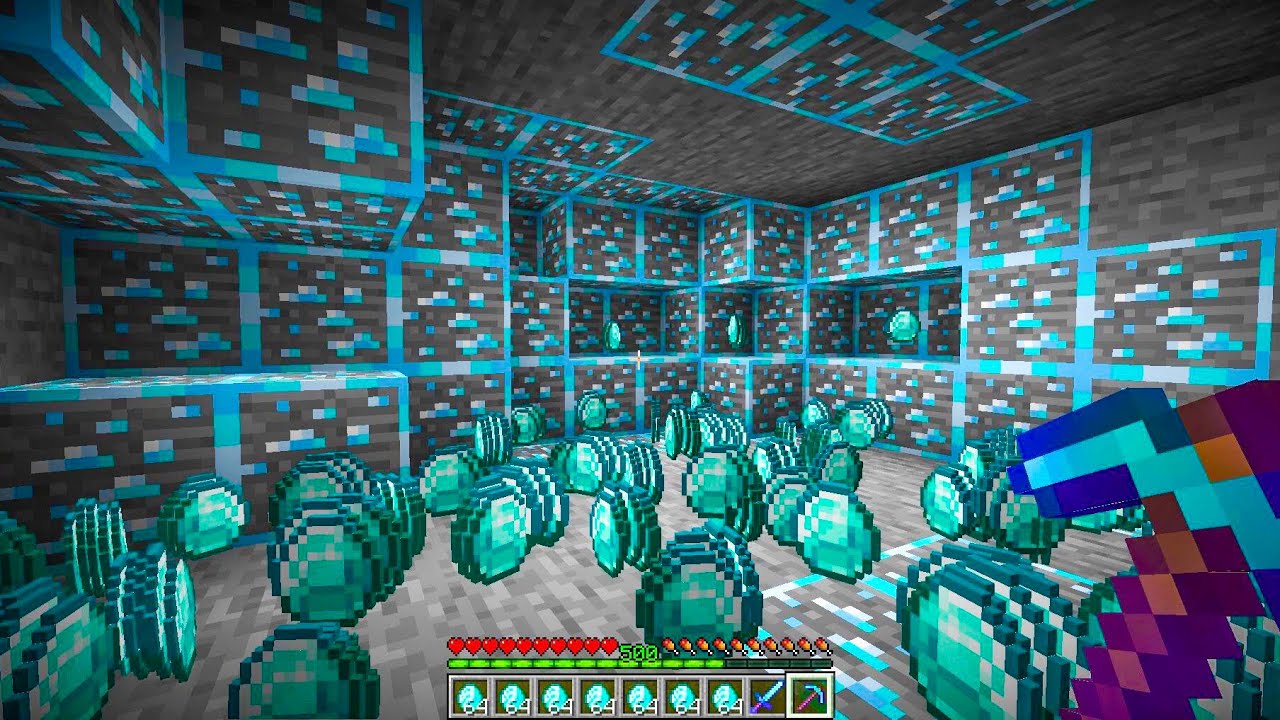 mining diamonds with Fortune 1000 in Minecraft UHC - YouTube