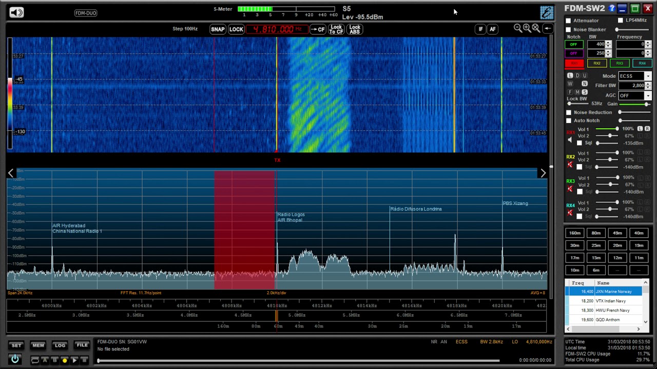 AIR Bhopal 4810 kHz LSB first reception from the shack this year - YouTube