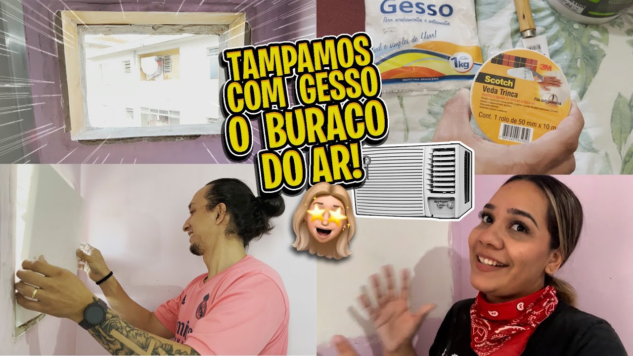 SIMPLES E RÁPIDO! COMO TAMPAR BURACO DE AR CONDICIONADO DE JANELA EM ...