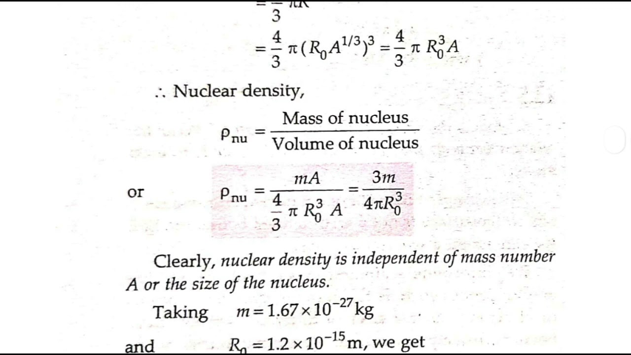 Nuclei Part1 class XII Physics Ch-13 Nuclei - YouTube