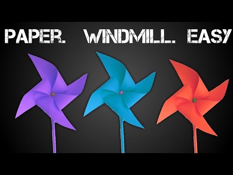 How to make easy Paper Windmill |easy paper craft| Kids craft, school ...