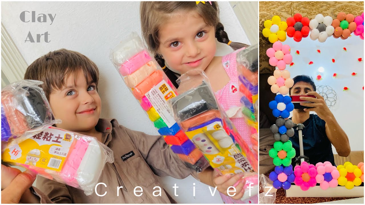 Easy DIY Pinterest Inspired Clay Flower Mirror - Clay Art -Clay Flower ...