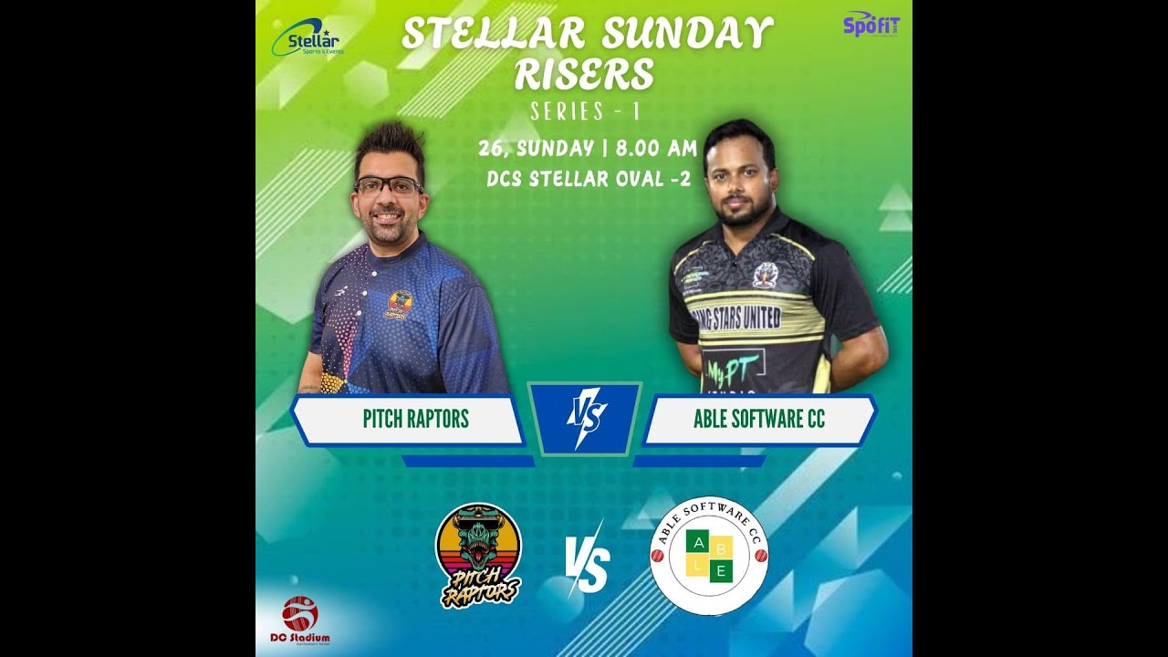 DCS-STELLAR OVALS - Stellar Sunday Risers Series - S1 - Able Software CC Vs PITCH RAPTORS - YouTube