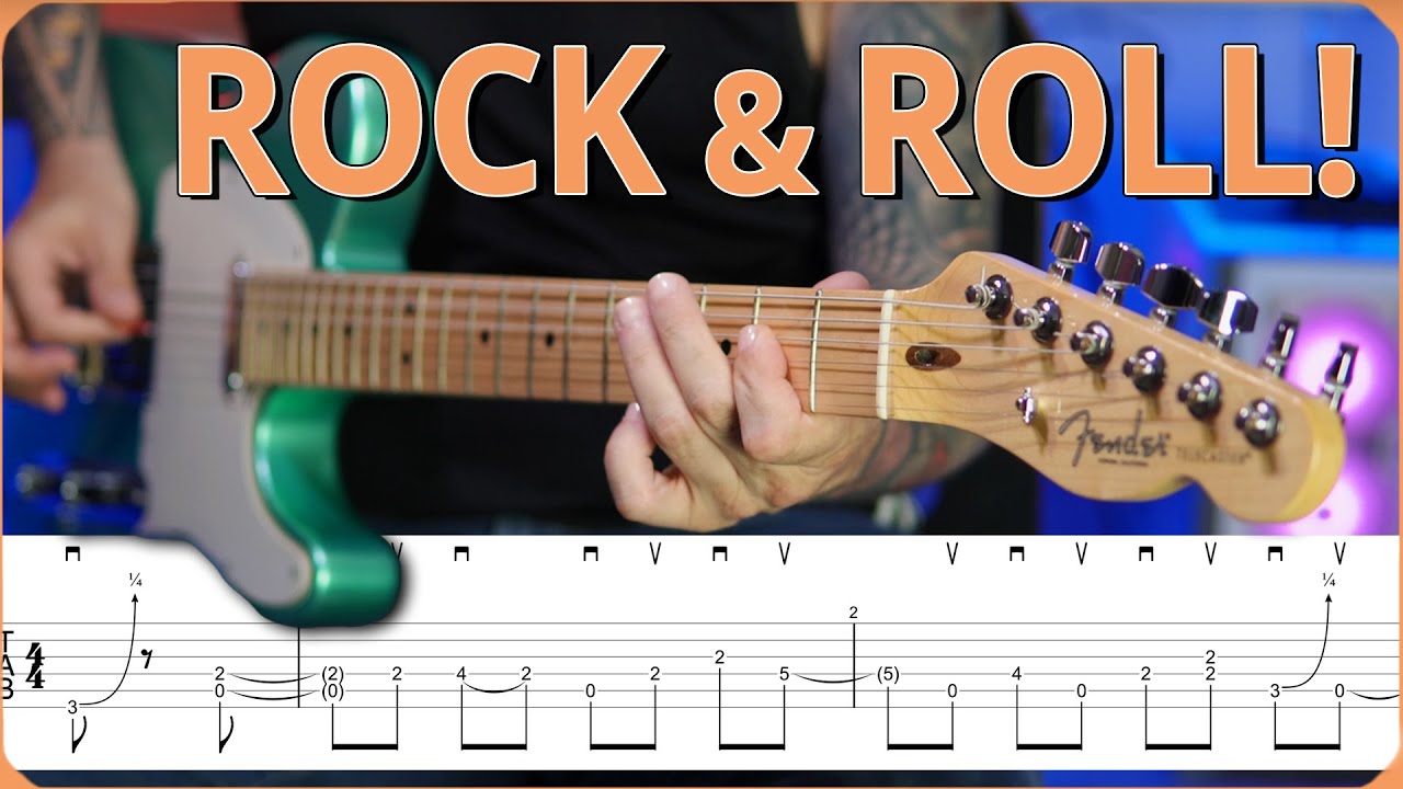 The 8 BAR ROCK & ROLL 💙 // Rhythm with TABS - YouTube
