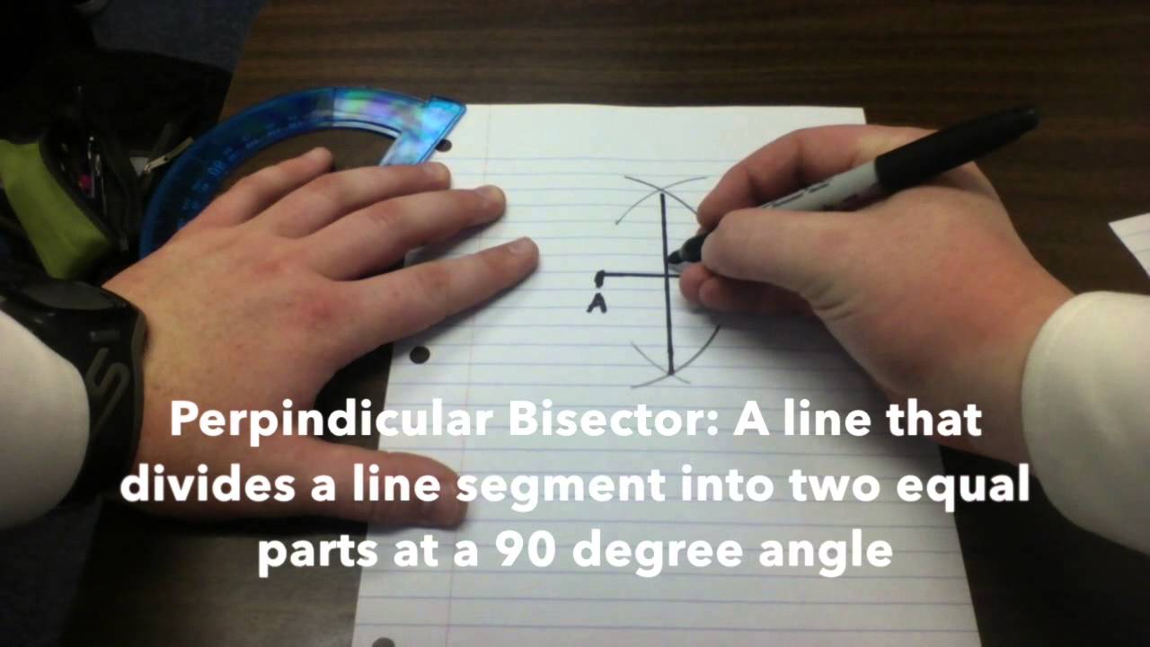 Geometry Constructions: Perpendicular and Angle Bisectors - YouTube
