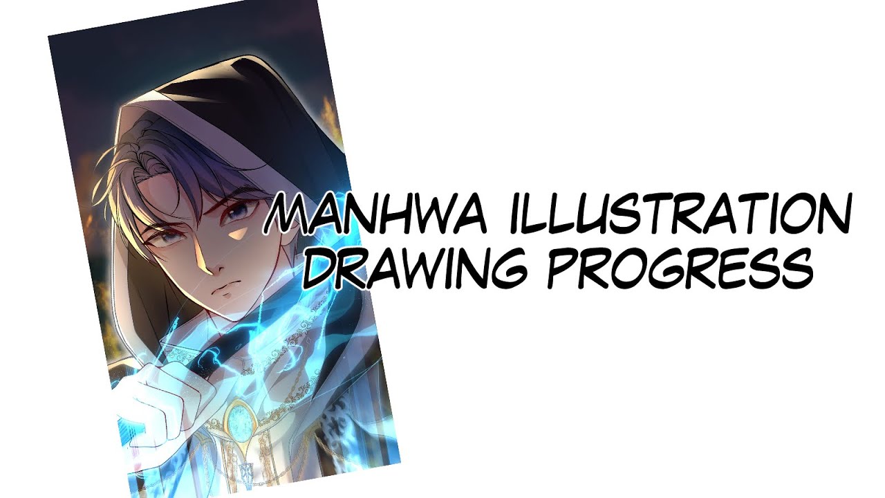 Manhwa Illustration Drawing Progress - YouTube