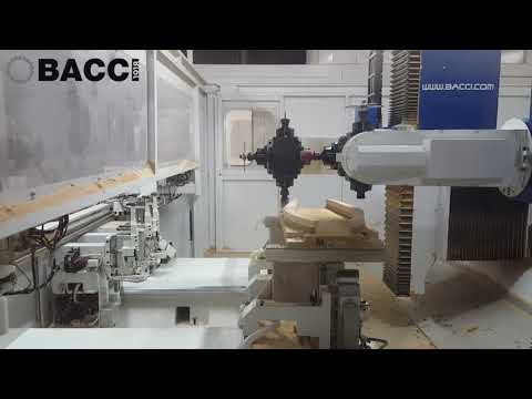 BACCI - DOUBLE.JET - 12 axis CNC router - Simultaneous chair legs machining