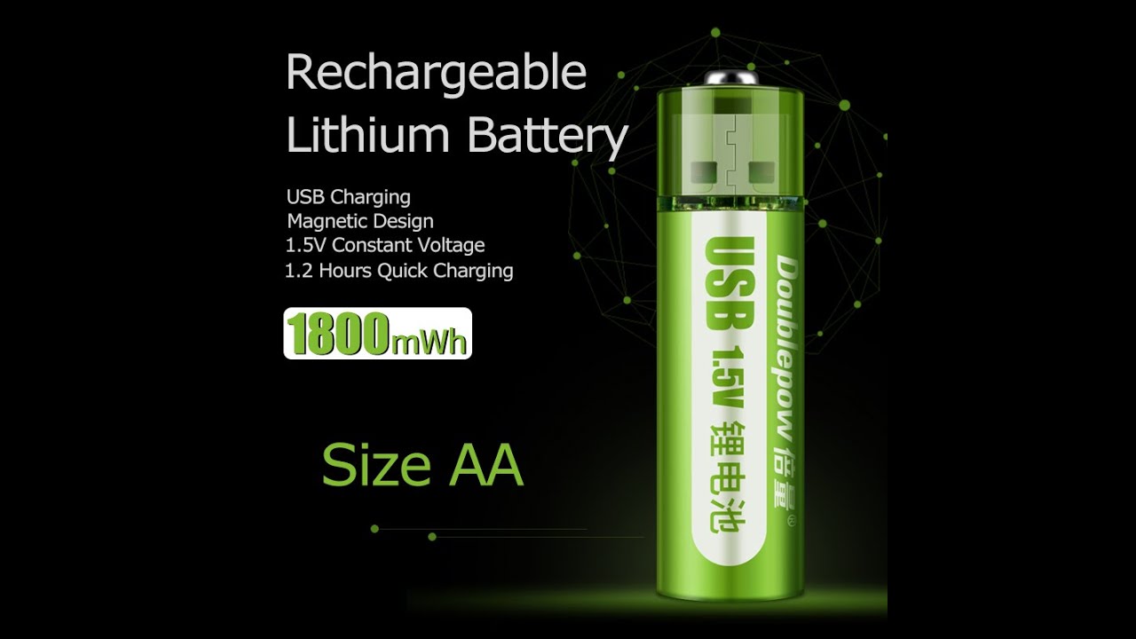 USB Rechargeable Battery No 5, No 7 Lithium Battery, Large Capacity 1 ...
