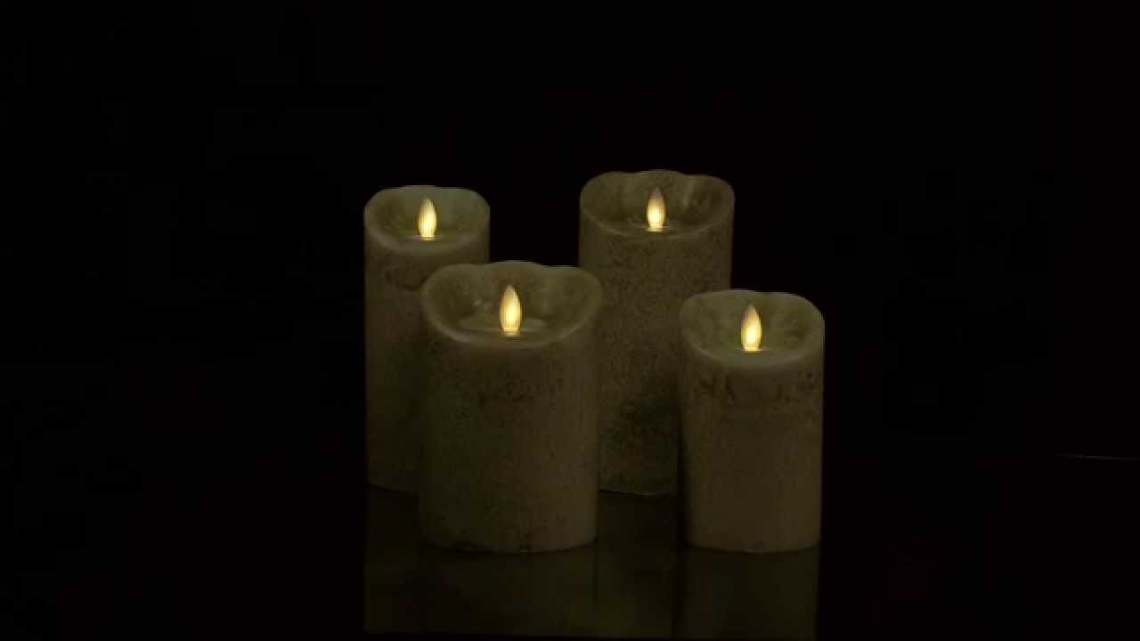 Fern Wax Mirage LD & SD Mottled LED Pillar Candles - YouTube