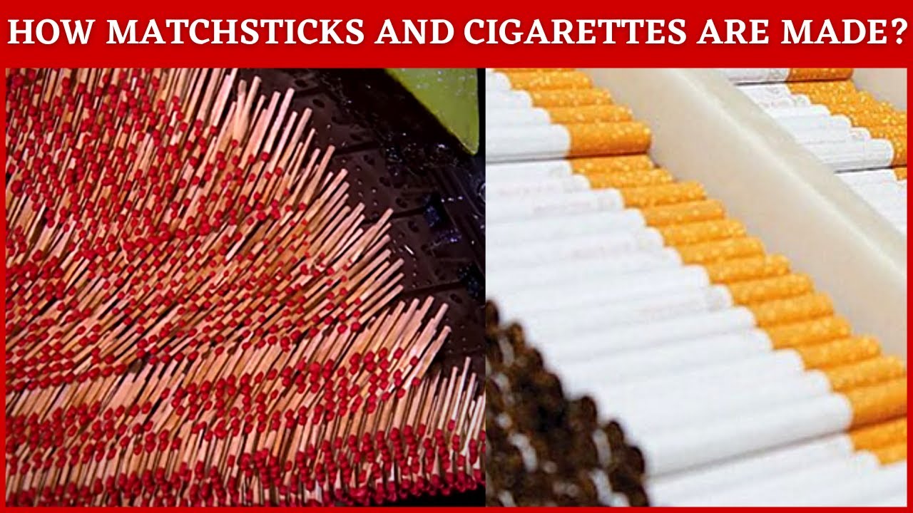 How Matchsticks And Cigarettes Are Made | Matchsticks Manufacturing ...
